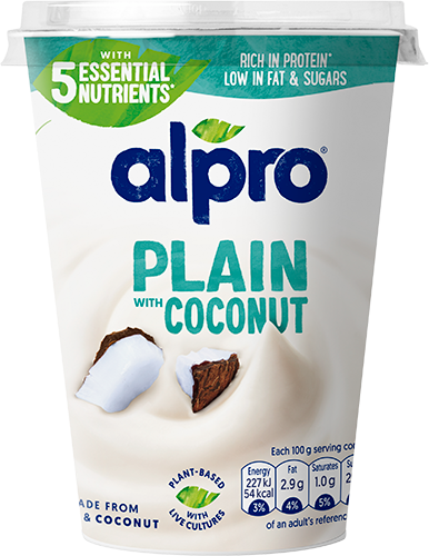 plant based alternative to yogurt | Big | Plain Coconut | Alpro