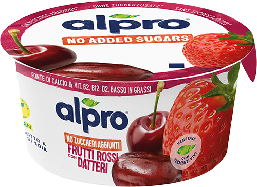 Alternative vegetali allo yogurt | Più Frutta No zuccheri aggiunti | Lampone Mela | Alpro