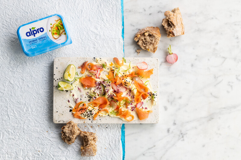 Yummie & easy spreadboard met zalm | Alpro