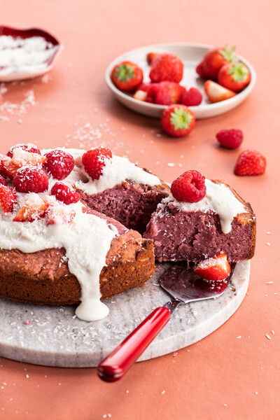 Rode bessen cake | Alpro