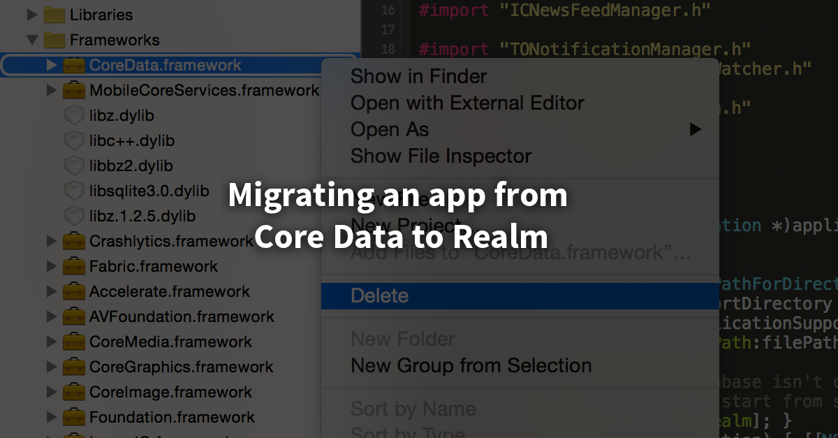 Migrating an App from Core Data to Realm