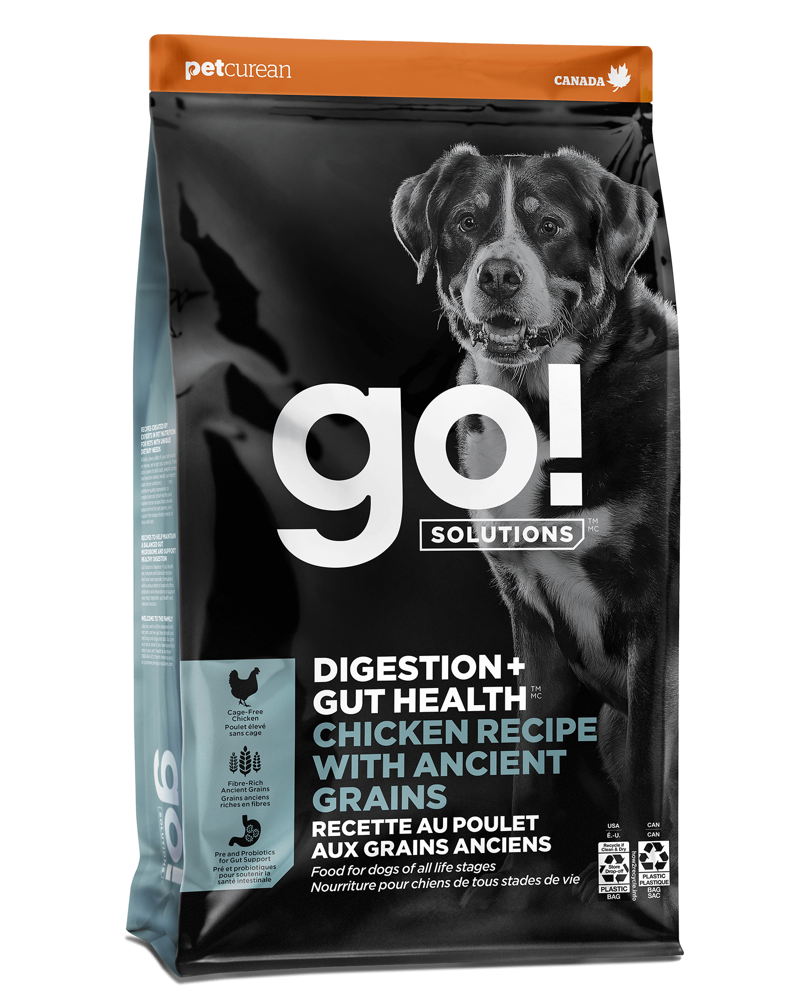 Digestion + Gut Health Chicken Dry Dog Food with Grains | Go! Solutions
