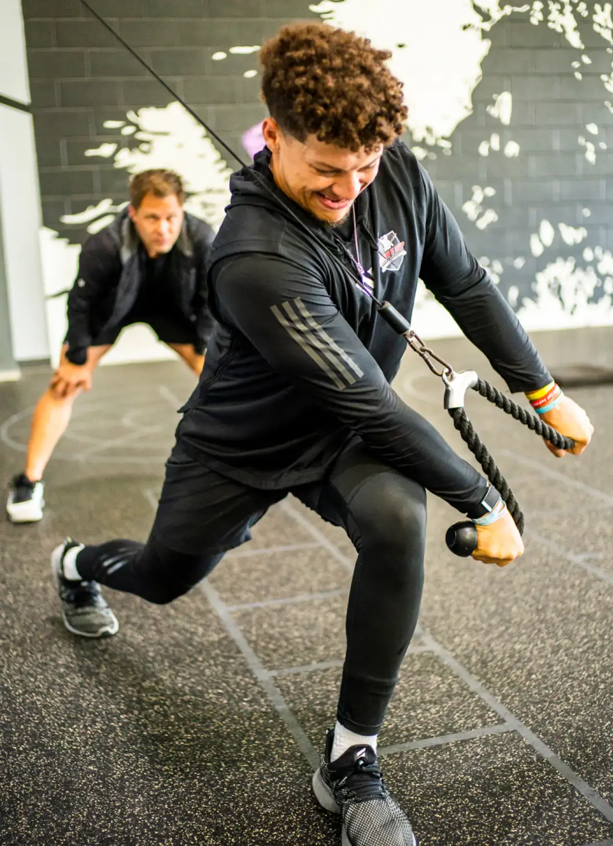 Working out with Patrick Mahomes