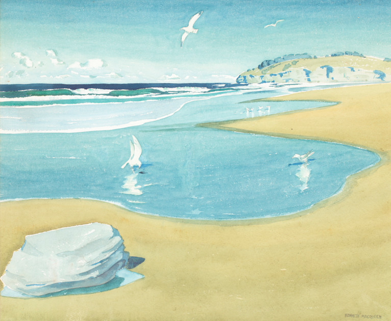Kenneth Macqueen, Boulder and gulls, North Coast — Artwork — Philip ...