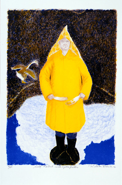 William Robinson Estate, Self portrait with goosefeathers — Artwork ...