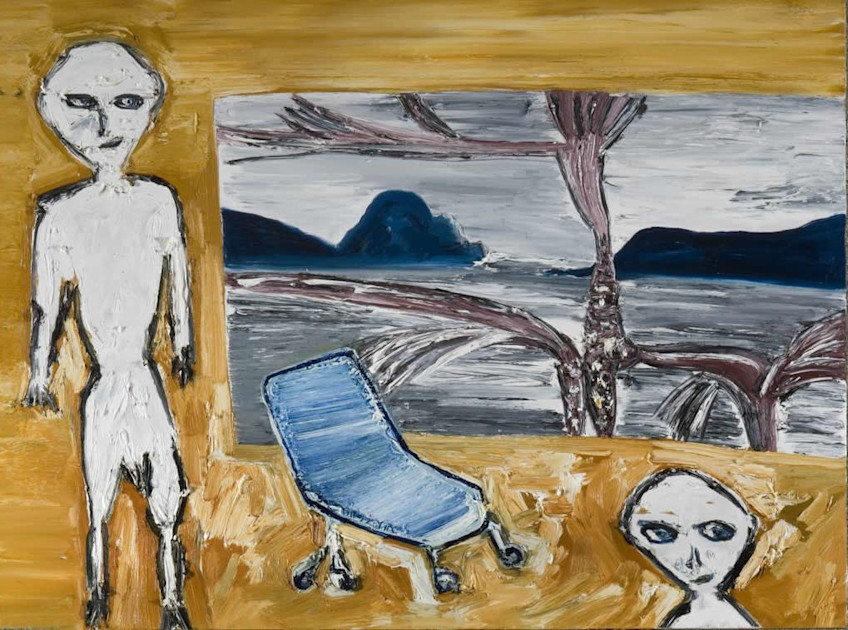 Davida Allen, Blue chair at window — Artwork — Philip Bacon Galleries