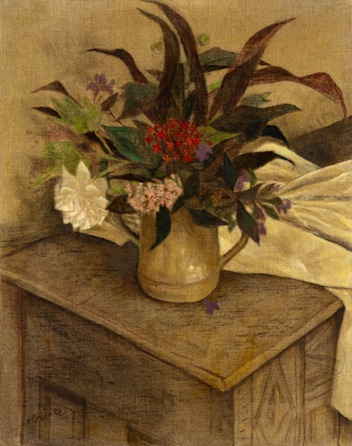 Ray Crooke Estate, Still life with oak cupboard — Artwork — Philip ...