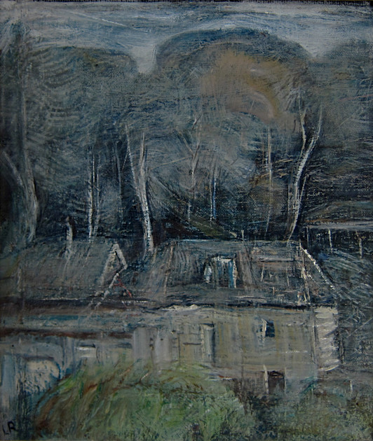 Lloyd Rees, House and trees — Artwork — Philip Bacon Galleries