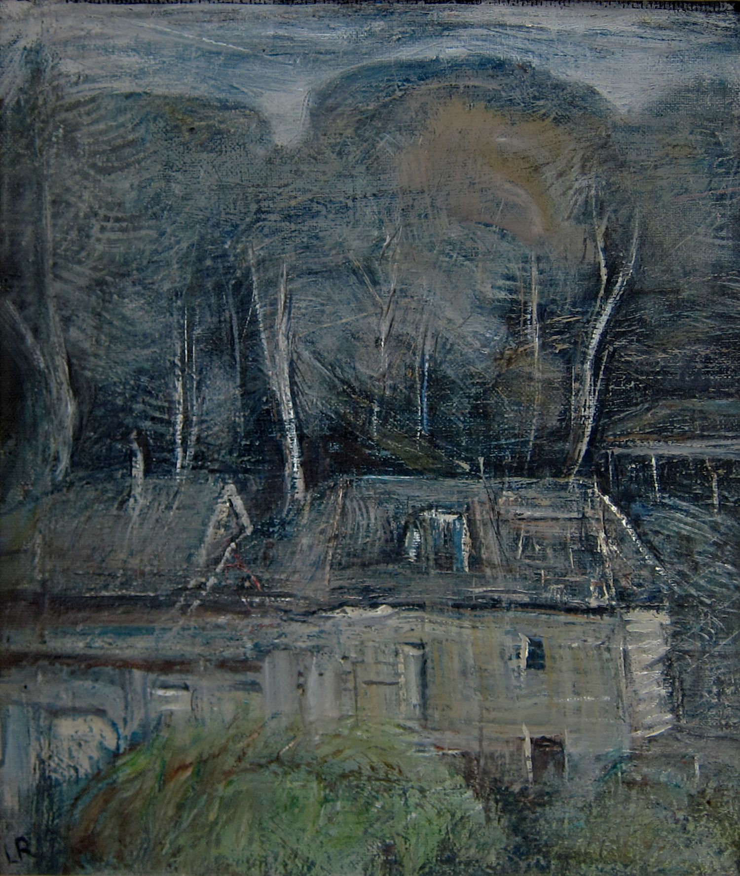Lloyd Rees, House and trees — Artwork — Philip Bacon Galleries