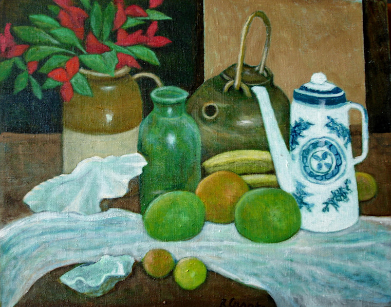 Ray Crooke Estate, Still life with painted teapot — Artwork — Philip ...