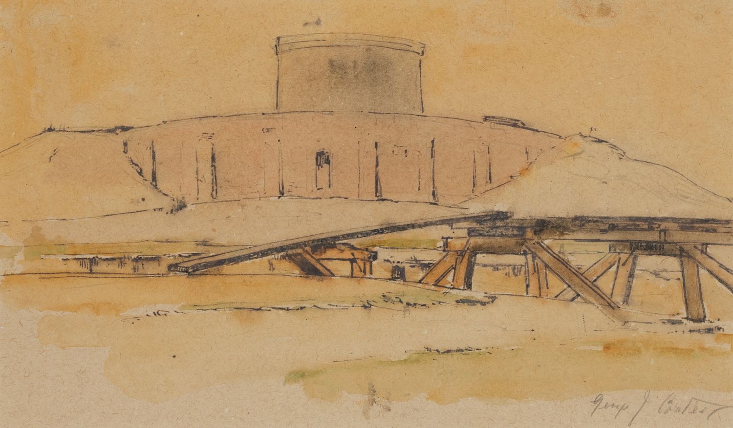 George Coates, View of a bastion, France — Artwork — Philip Bacon Galleries