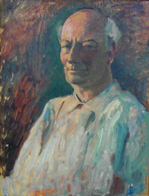 Roland Wakelin, Self portrait (red) — Artwork — Philip Bacon Galleries