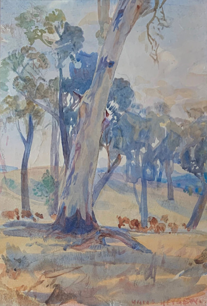 Hans Heysen, The white gum — Artwork — Philip Bacon Galleries