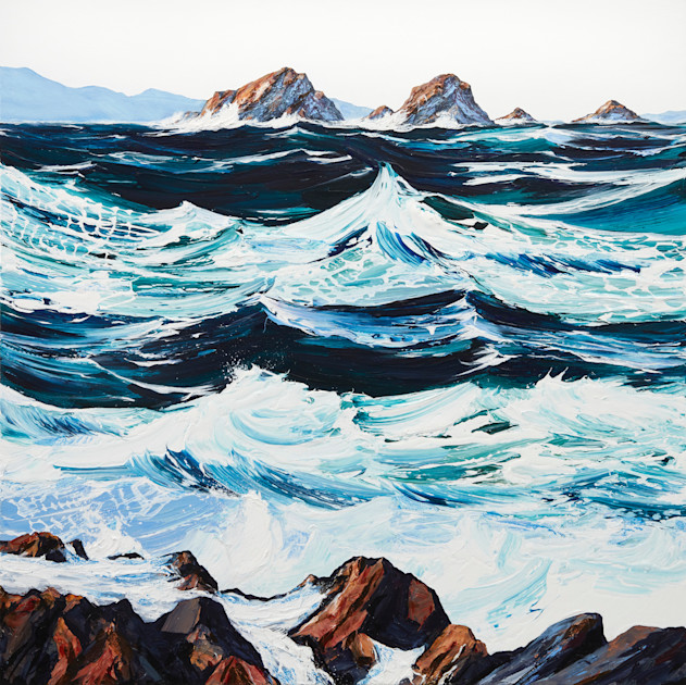 Neil Frazer, Rock chain, Julian Rocks — Artwork — Philip Bacon Galleries