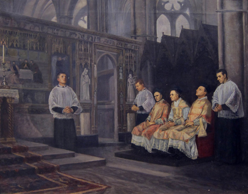 R. Godfrey Rivers, At High Mass — Artwork — Philip Bacon Galleries