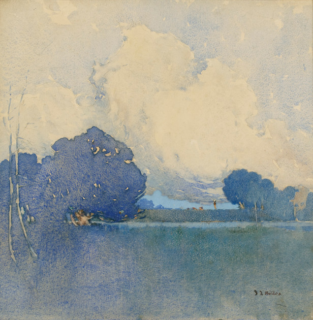 J. J. Hilder, The blue lagoon — Artwork — Philip Bacon Galleries