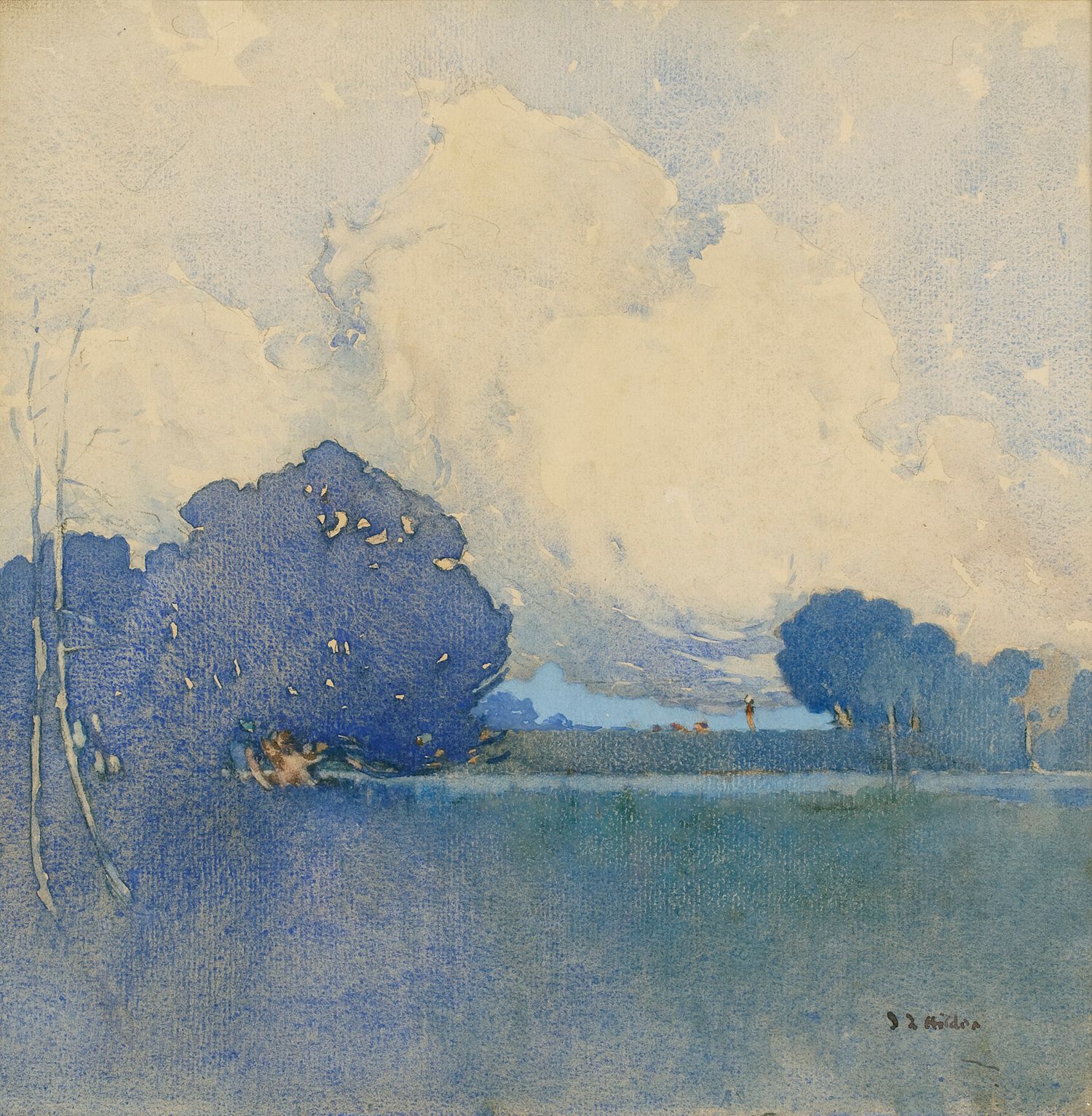 J. J. Hilder, The blue lagoon — Artwork — Philip Bacon Galleries