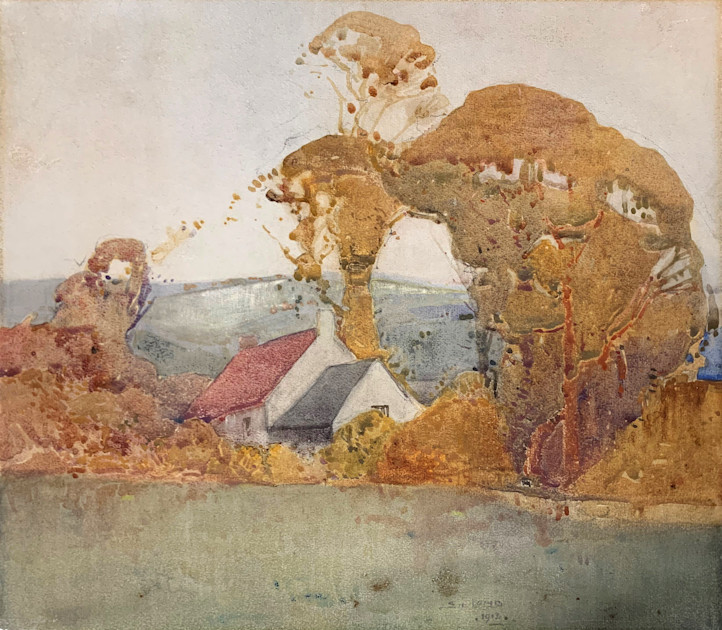 Sydney Long, Farmhouse — Artwork — Philip Bacon Galleries
