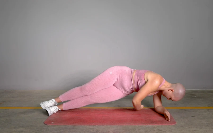 side plank reach through