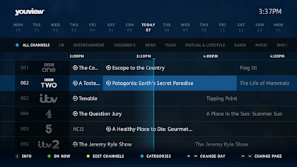 Hide/unhide channels - YouView Support