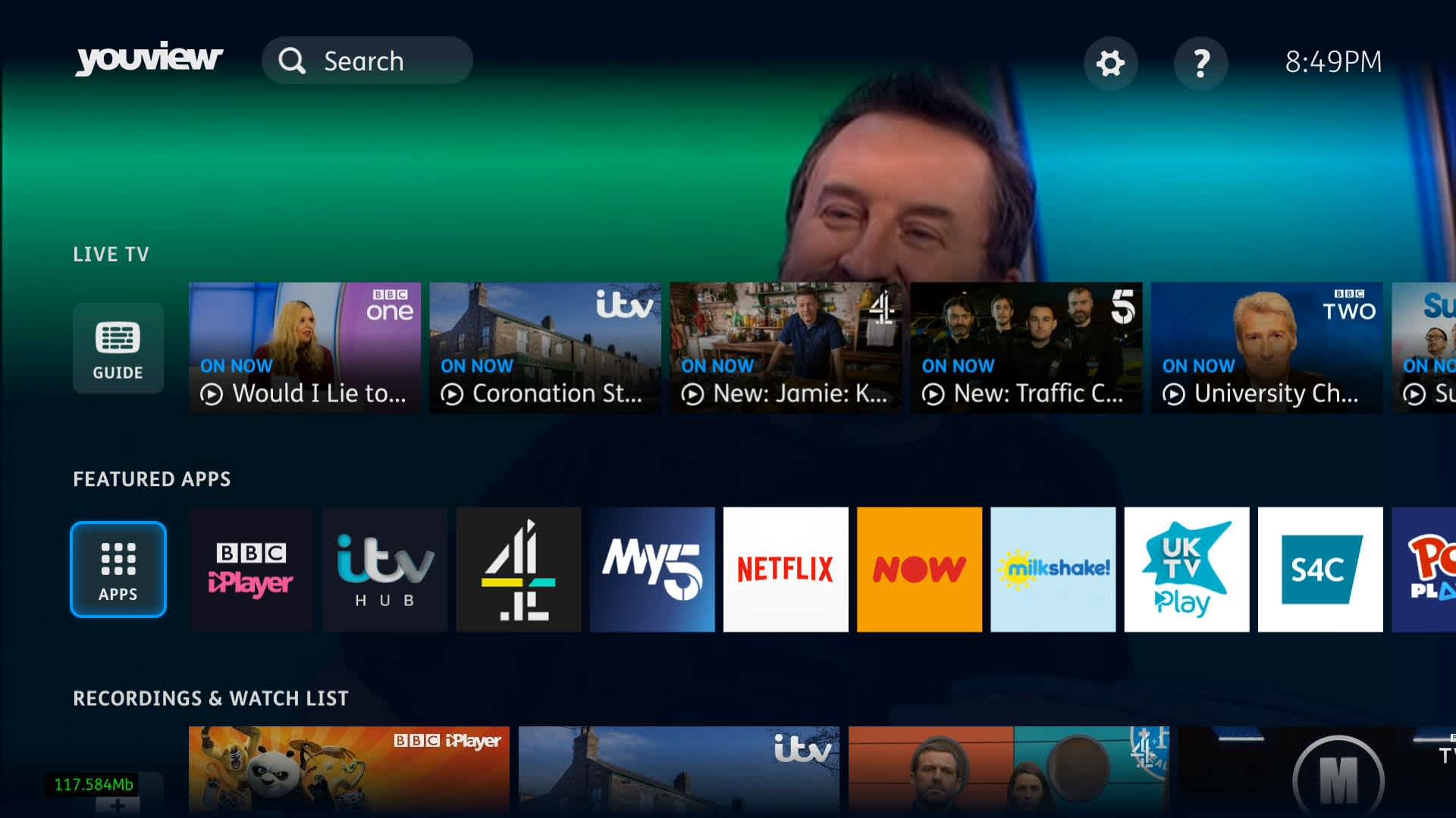 New Homescreen - YouView Support