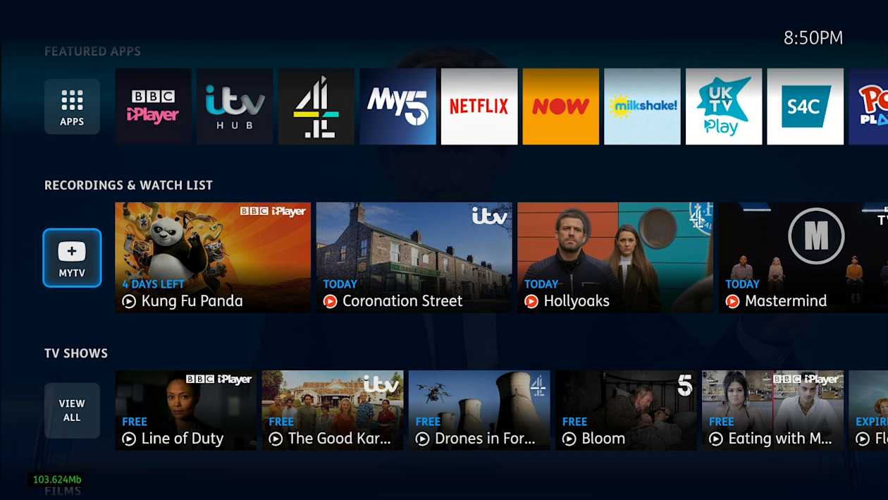 New Homescreen - YouView Support