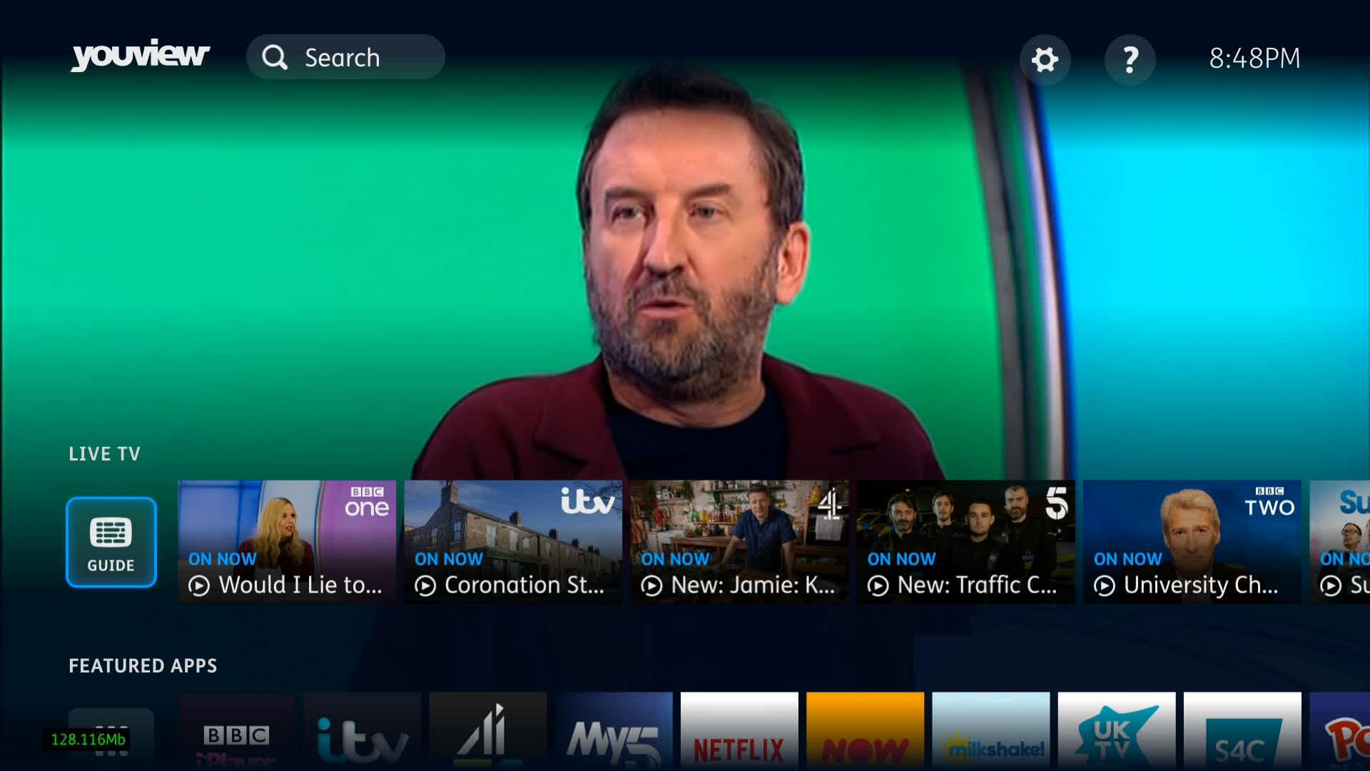 New Homescreen - YouView Support