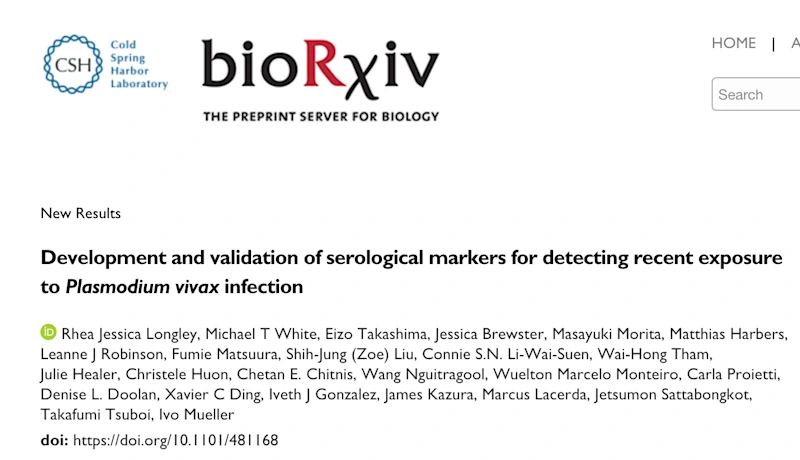 Preprint manuscript on #malaria #serology using antibodies as markers ...