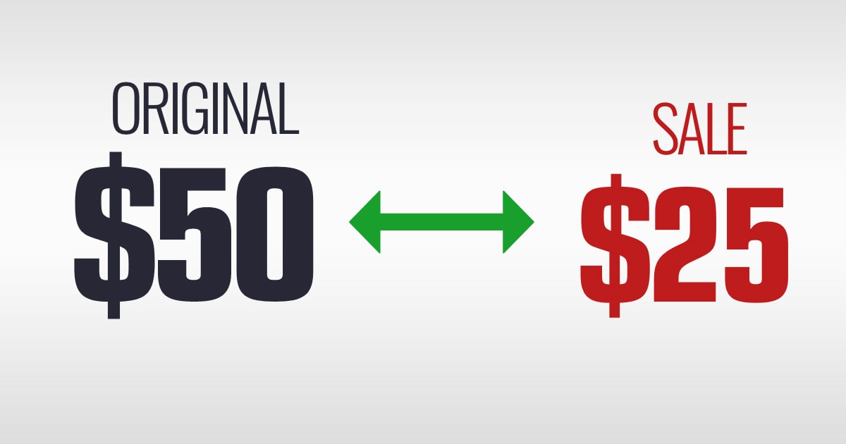 Add Space Between Discounted Prices