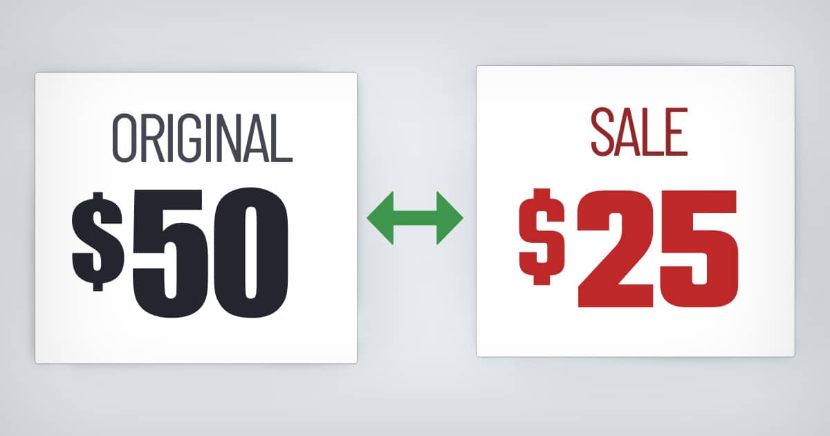 Add Space Between Discounted Prices