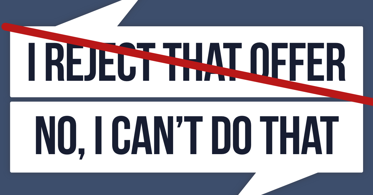 Avoid Negotiation Terminology