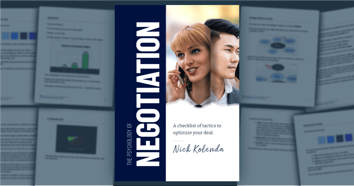 Negotiation: A List of Tactics
