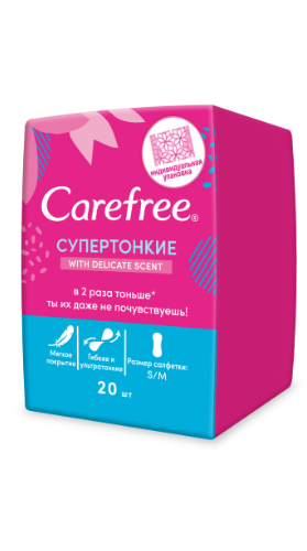 Carefree® СуперТонкие with Cotton feel – ультратонкие ежедневные ...