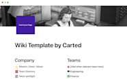 Notion Template Gallery Startup Team Wiki