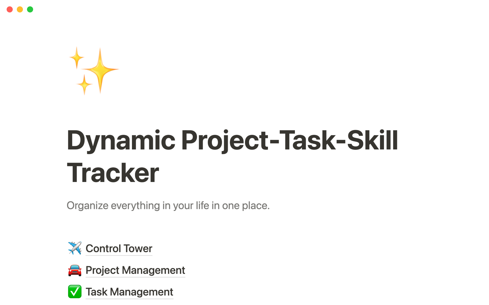 Notion Template Gallery – Dynamic project-task-skill tracker Notion Template Gallery – Dynamic project-task-skill tracker