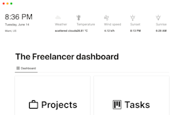 Notion Template Gallery Freelancer Dashboard