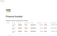 Notion Template Gallery Finance Tracker