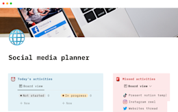 Notion Template Gallery Social Media Planner