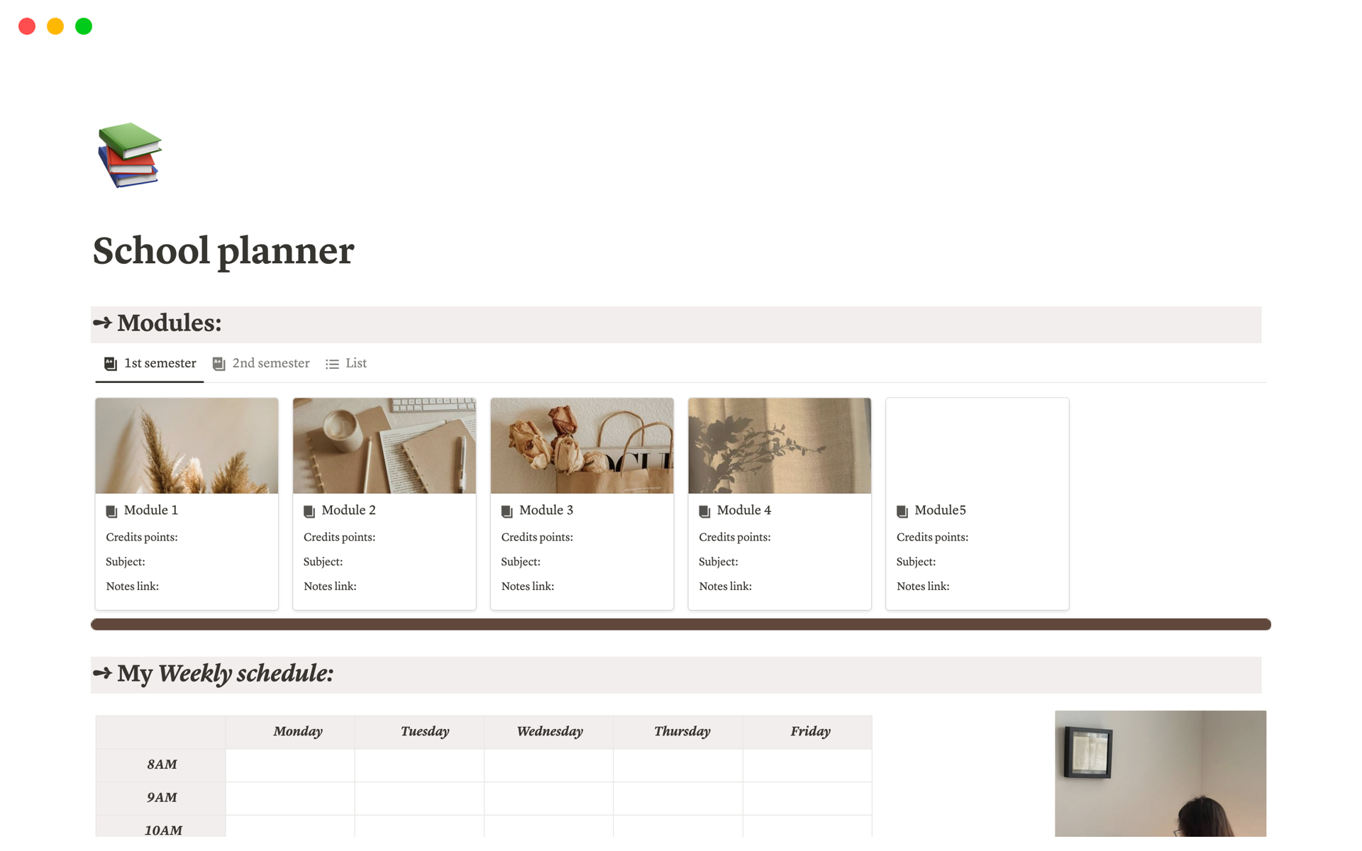 Organized Student Planner