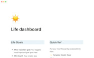 Notion Template Gallery Life Dashboard