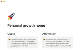 Notion Template Gallery Personal Growth Home