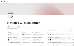 Notion Template Gallery Notion s GTM Calendar