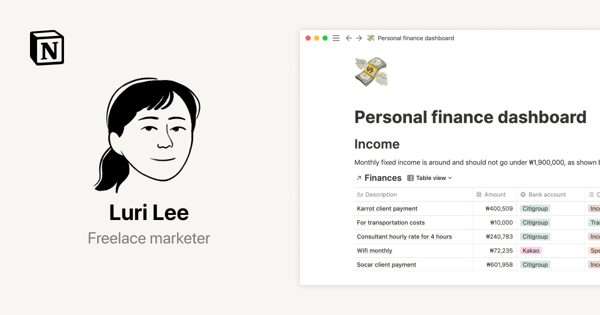 Freelance marketer Luri Lee manages personal and professional projects ...