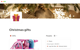 Notion Template Gallery Christmas Gifts