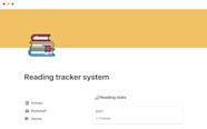 Notion Template Gallery Reading Tracker System
