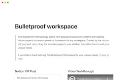 Notion Template Gallery Bulletproof Workspace
