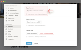 Export your content – Notion Help Center