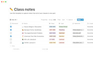Notion Template Gallery Class Notes