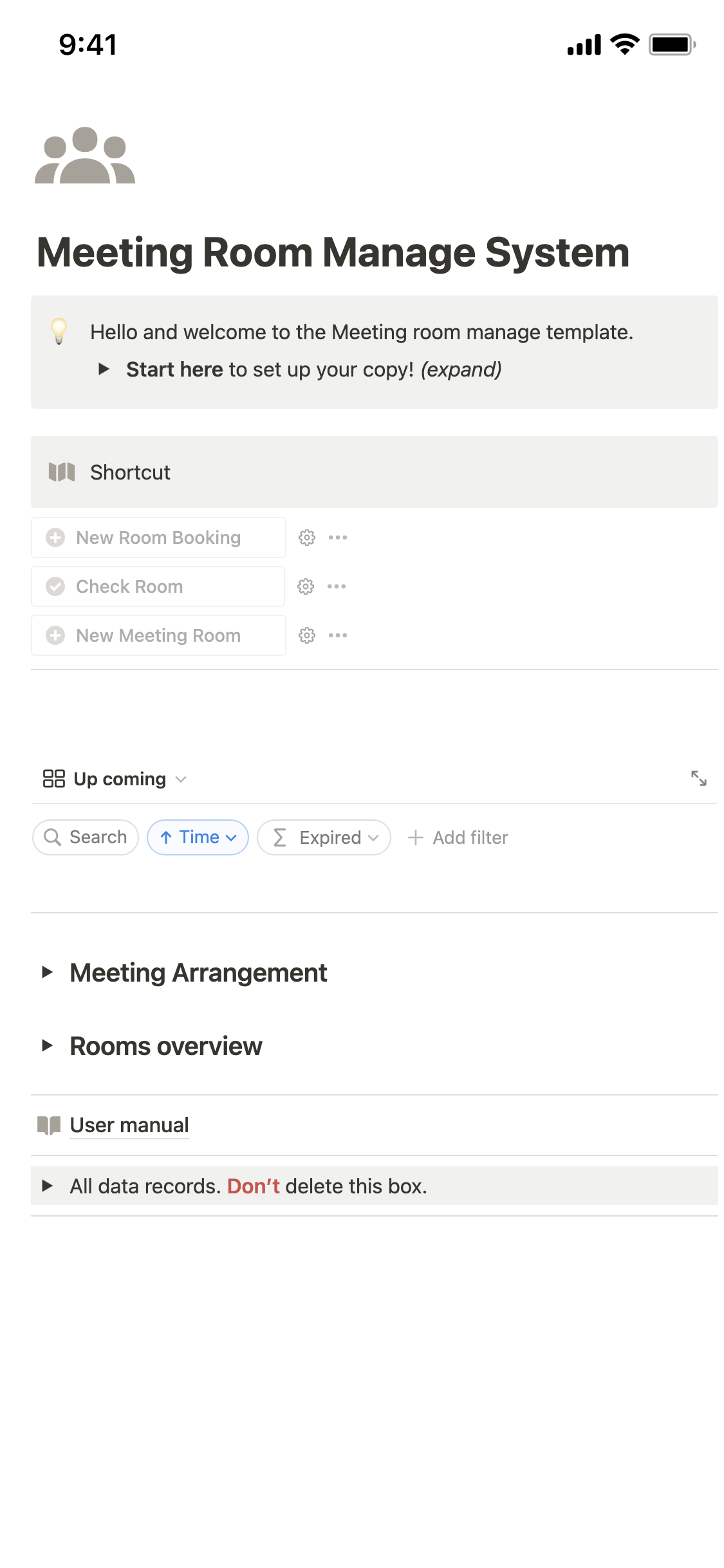 Meeting Room Set Up Templates