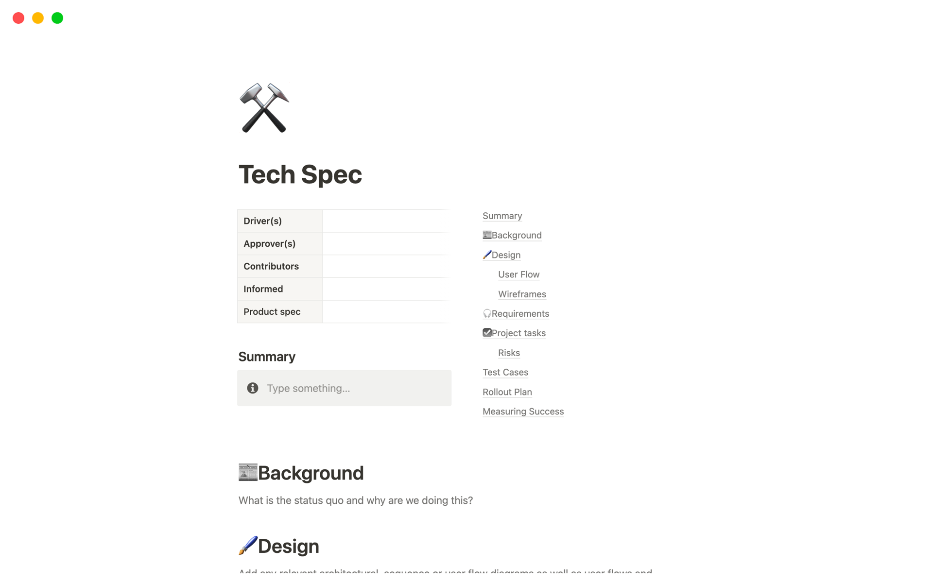 Technical Specification Template